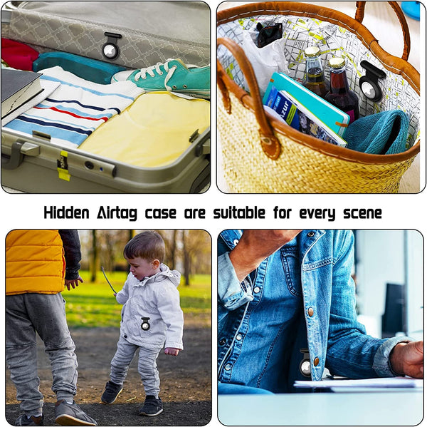 AMOK Airtag Holder for Kids Hidden-4 Pack Apple Air Tag GPS Tracker Ca ...